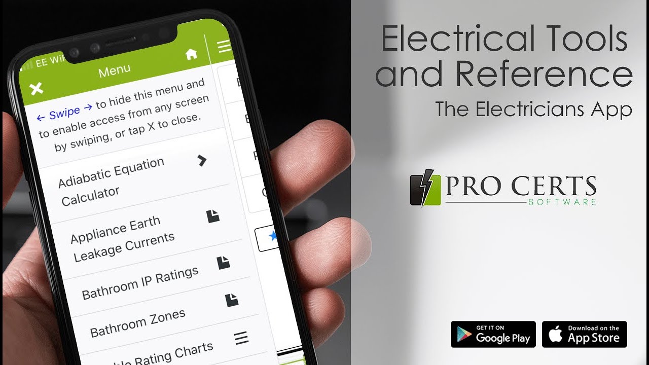 The Electricians App "Electrical Tools and Reference" for iPhone & iPad | Version 10.42 - YouTube