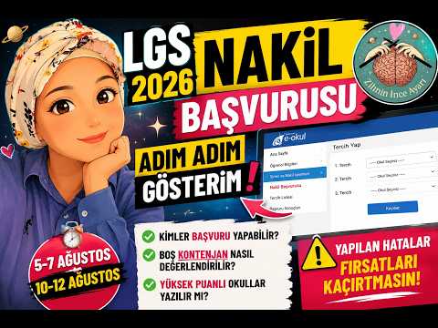LGS 2026 Nakil Tercihleri Başladı! e-Okul'da Adım Adım Başvuru Rehberi