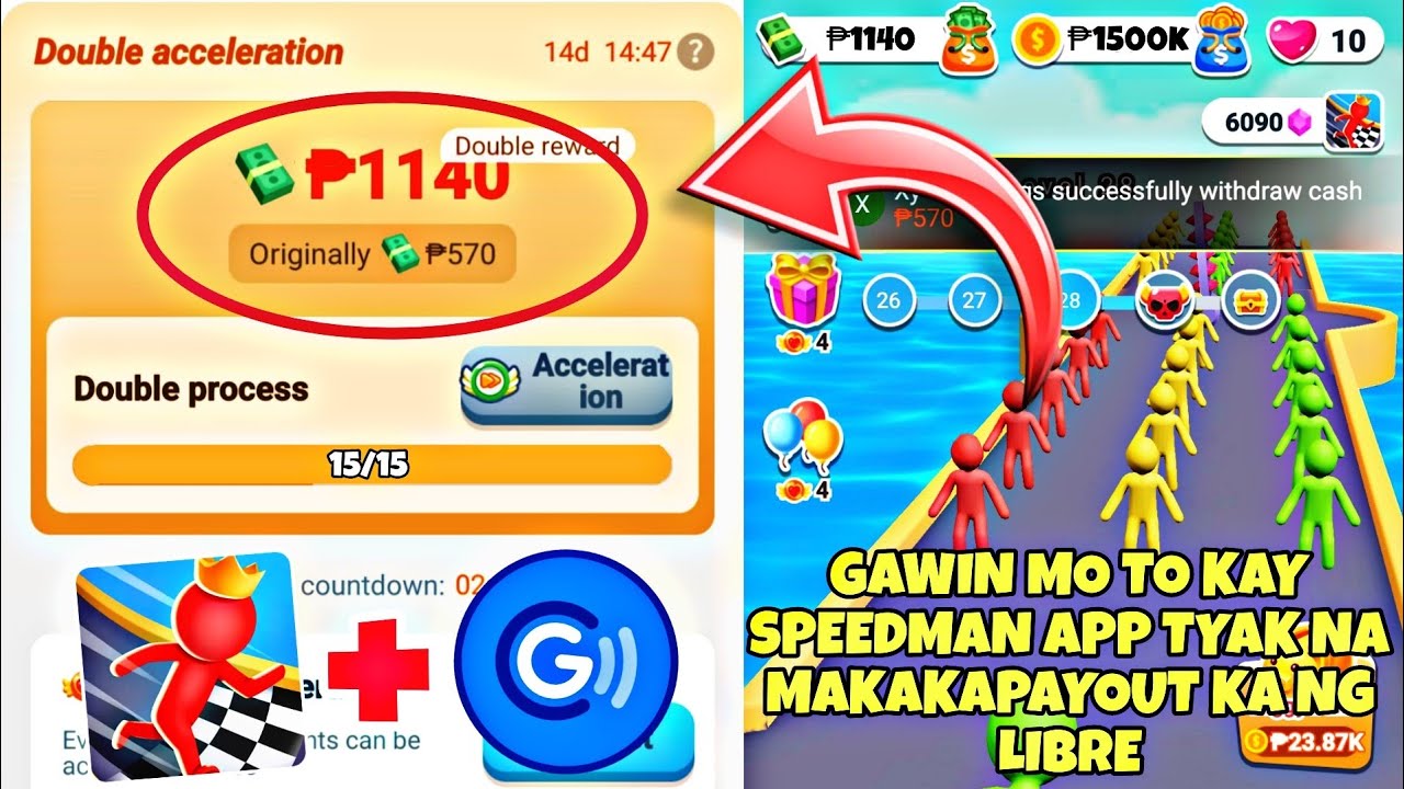 SPEEDMAN APP? WITHDRAW ₱1140 PESOS DIRECT SA GCASH NG LIBRE | NO INVITE ...