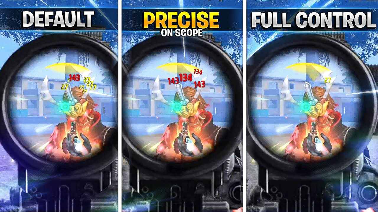 Aim Precision Settings For Headshot || Default vs Precise On Scope vs ...