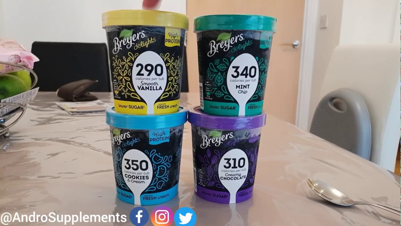 Breyers Delights Cookies And Cream Protein Ice Cream Review Youtube