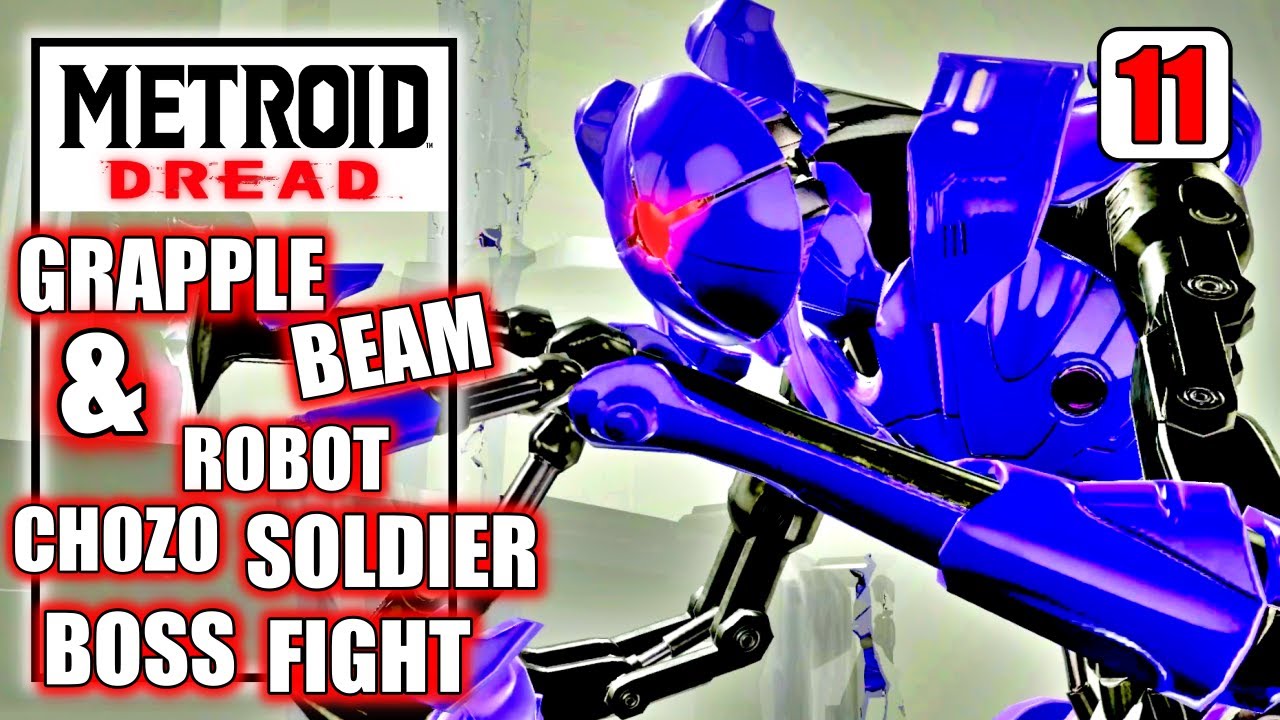 Metroid Dread - Grapple Beam Skill Ability & Robot Chozo Soldier Boss ...