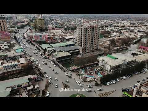 Исфара с высоты птичьего полета. Февраль 2025  4К