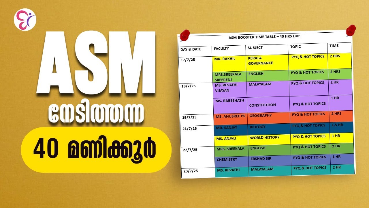 ASM നേടിത്തന്ന 40 മണിക്കൂർ | PSC COACHING CLASS | PSC EXAM - YouTube