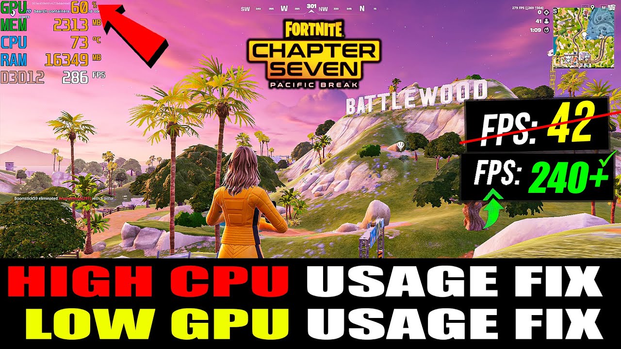 How To FIX High CPU Usage and Low GPU Usage in Fortnite (Fortnite ...