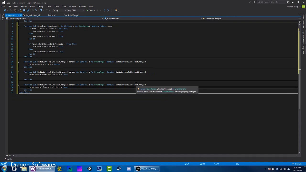 Visual Studio - Making Settings - YouTube
