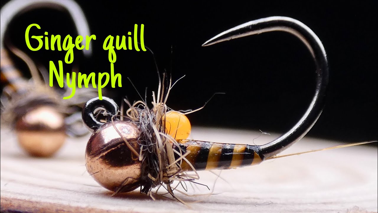 Fly tying GINGER QUILL NYMPH by Jorge G. Huertes - YouTube