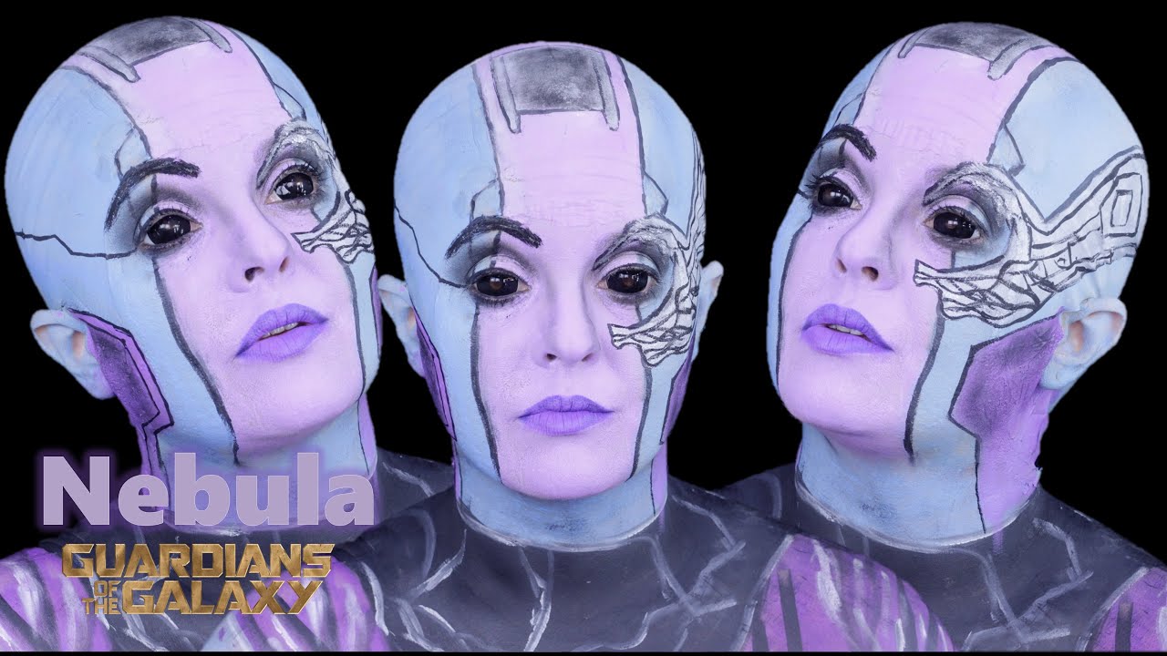 NÉBULA MAKEUP TUTORIAL GUARDIANS OF THE GALAXY MAQUIAGEM ARTÍSTICA ...