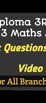ap diploma 3rd sem C23 maths M2 important questions with solutions ...