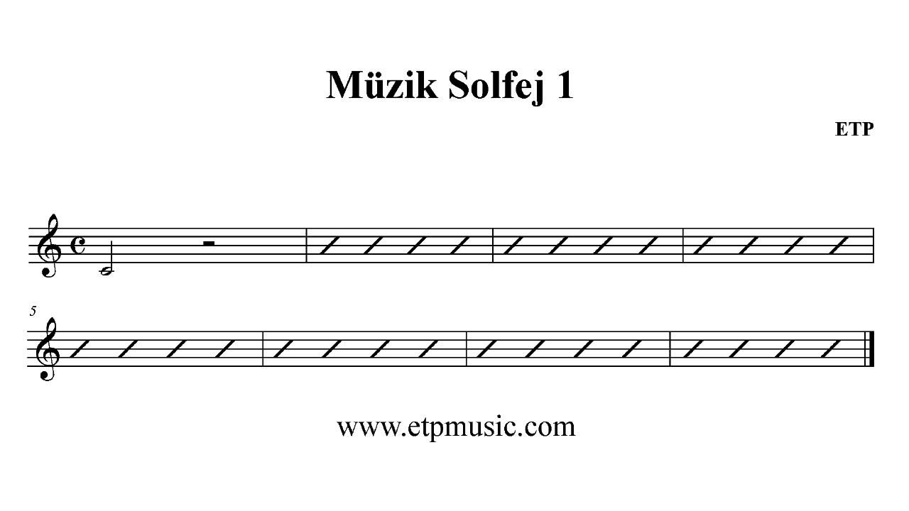 Müzik Solfej Notaları - Egzersiz 1 - YouTube