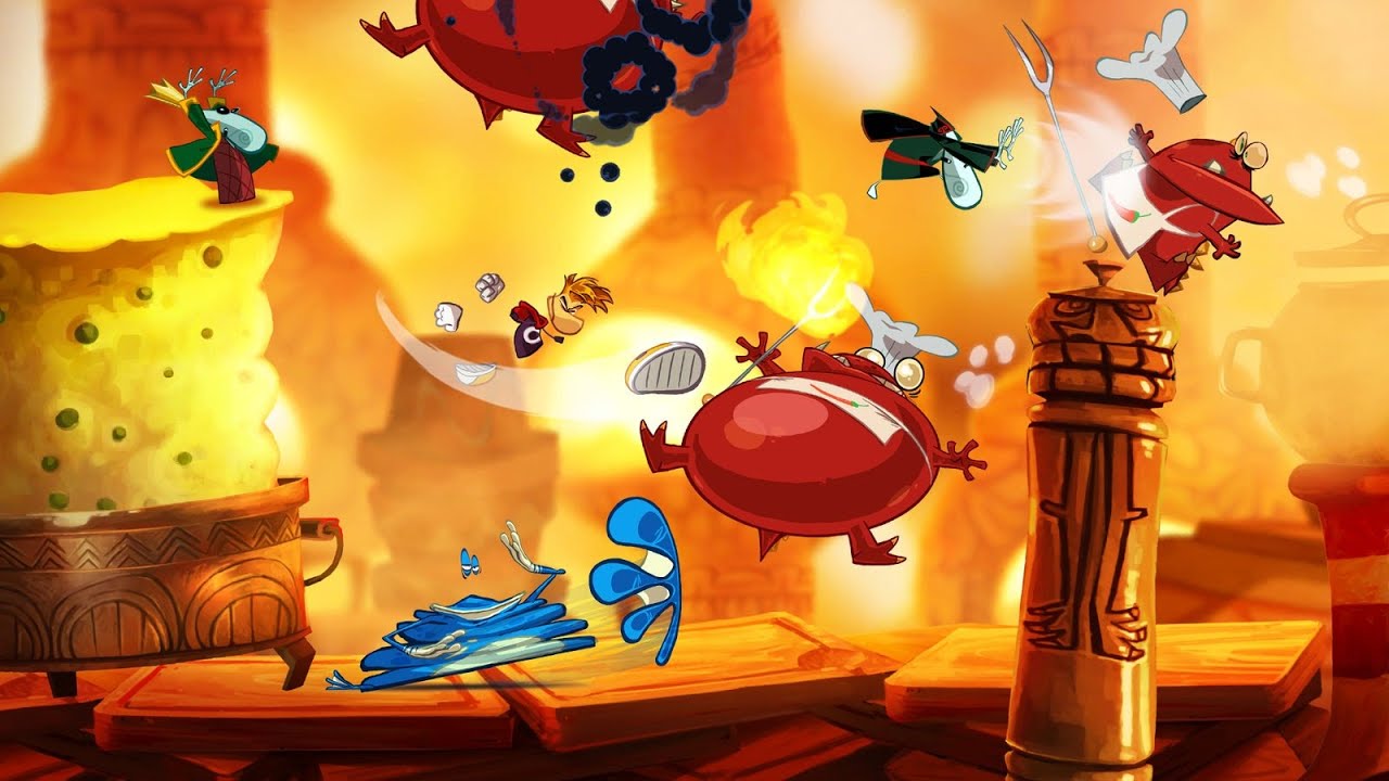 Rayman Legends - All Gourmand Land Levels - YouTube