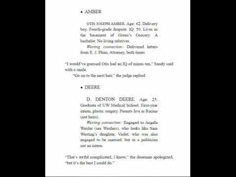 The Westing Game: Chapter 18 - Part 1 - YouTube