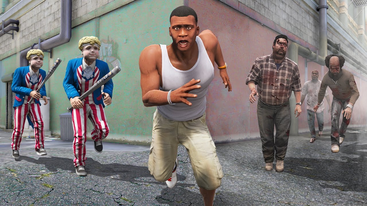 GTA 5 - ESCAPE the ZOMBIES & THE PURGE! - YouTube