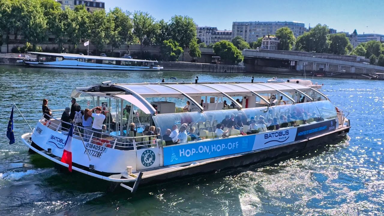 We Take the Batobus River Boat in Paris, France | River Seine - YouTube