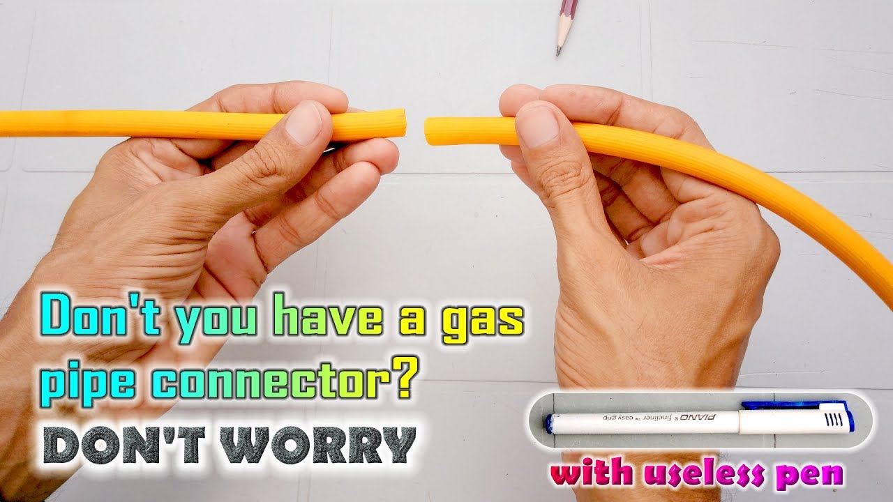 Connect two gas pipes with diy pen connector - YouTube