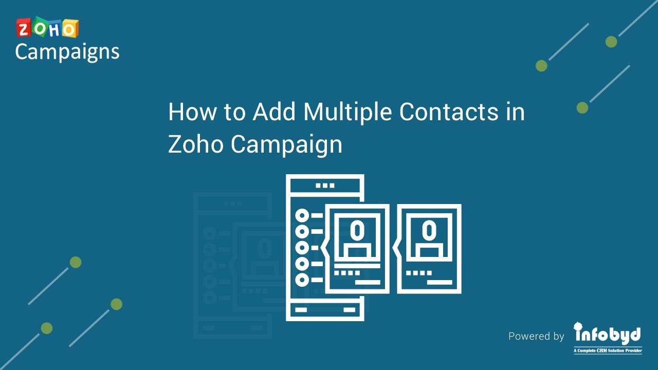 How to Add Multiple Contacts in Zoho Campaigns - YouTube
