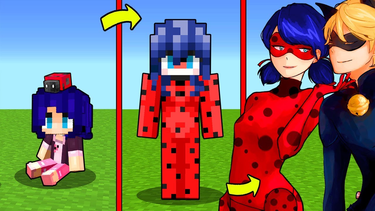 КАК МЕНЯЛАСЬ ДЕВУШКА ЛЕДИ БАГ И ЕЕ ЖИЗНЕННЫЙ ЦИКЛ В МАЙНКРАФТ! ЭВОЛЮЦИЯ ...