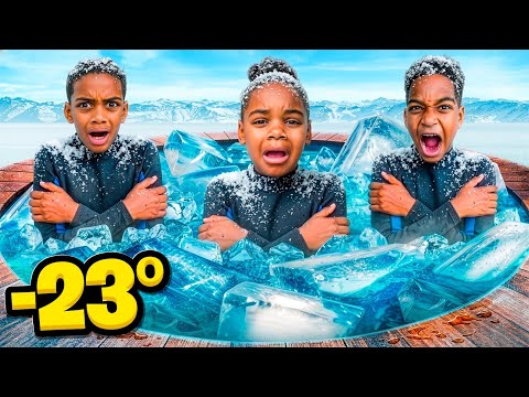 LAST TO LEAVE THE FROZEN ICE TUB WINS **SUPER COLD**