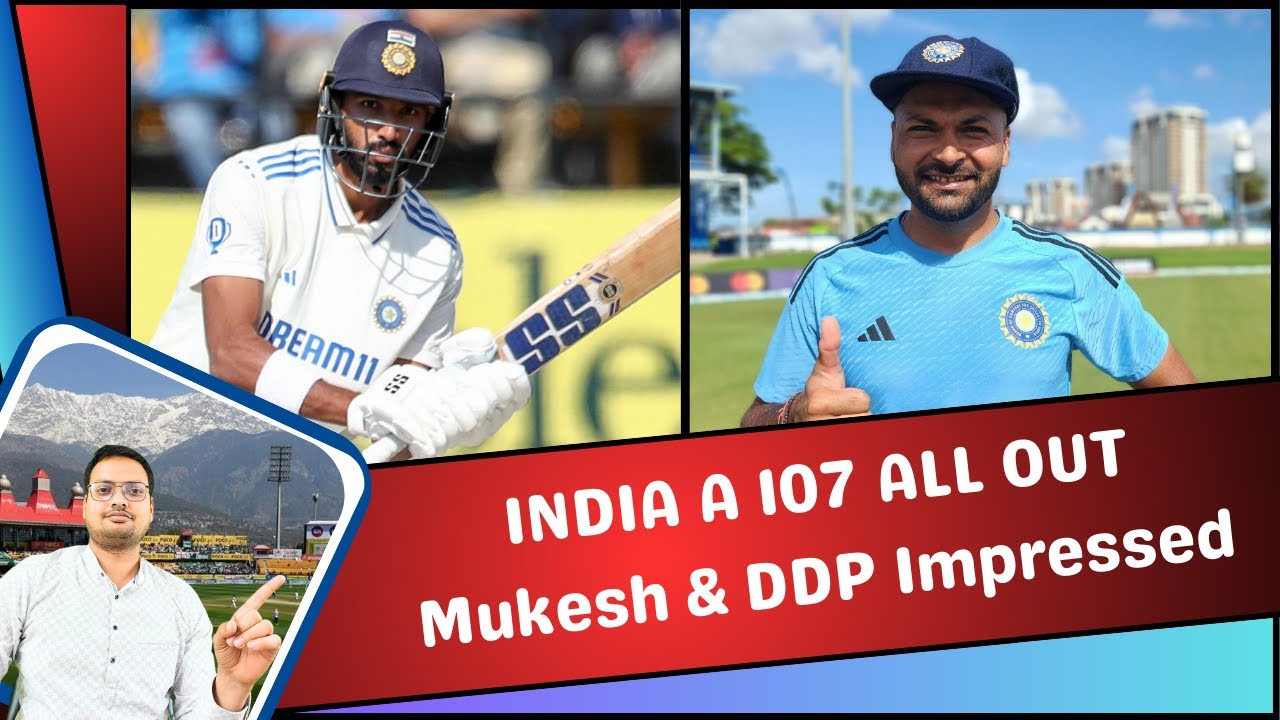 Devdutt Padikkal & Mukesh Kumar Impressed but INDIA A 107 ALL OUT | Ash ki Baat - YouTube