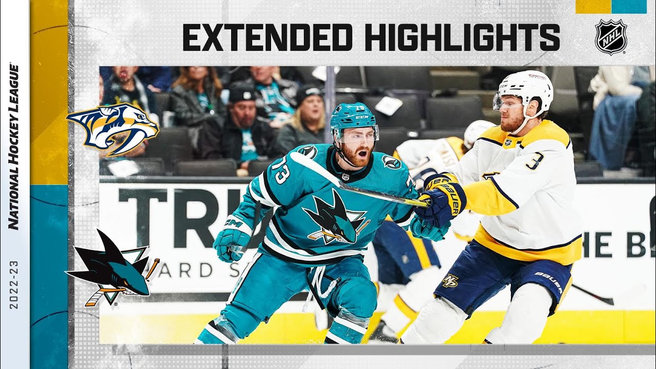 Nashville Predators vs. San Jose Sharks Feb 23, 2023 HIGHLIGHTS - YouTube