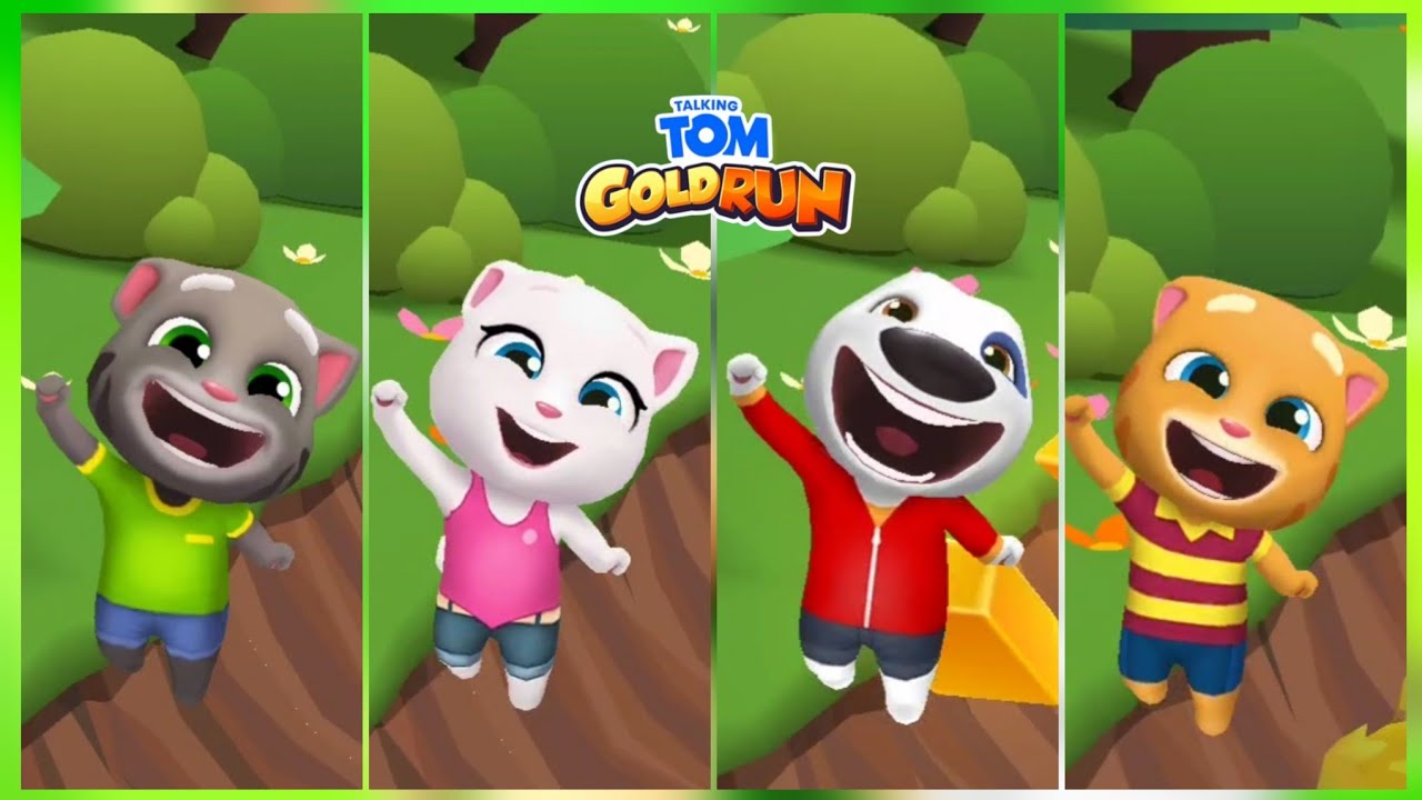 Talking Tom Gold Run - Tom Vs Angela Vs Hank Vs Ginger in The Gingers ...