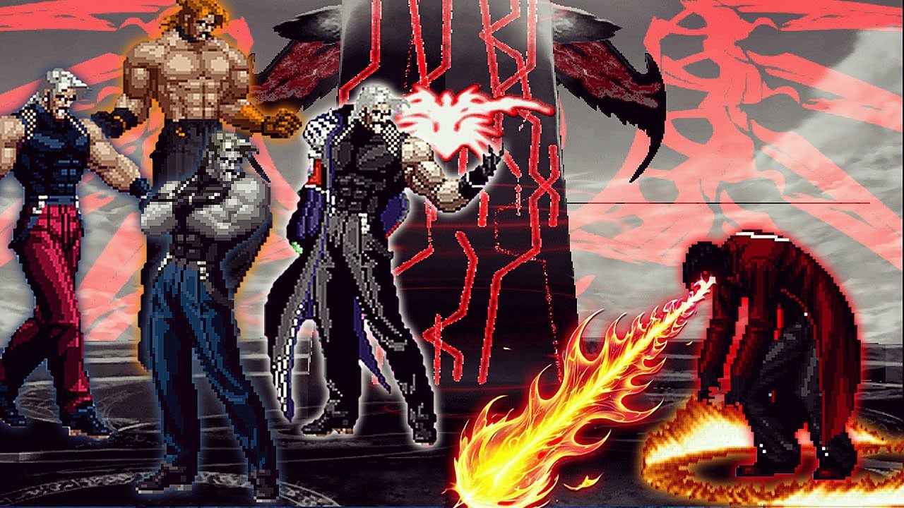 [Mugen KOF] Battle of Legends: Orochi Red Iori vs. Rugal's Elite! - YouTube