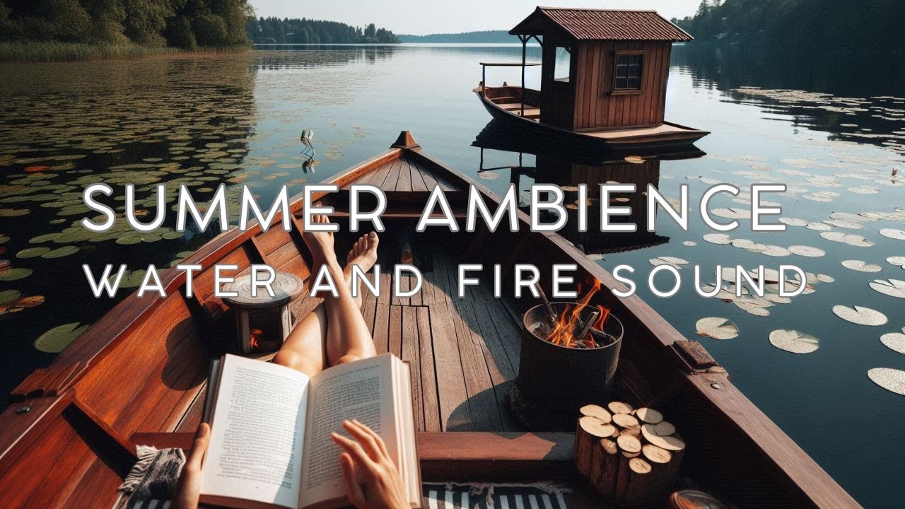🔥🌞 Summer ambience • ASMR nature sounds • Ocean, rain & breeze • Relax ...