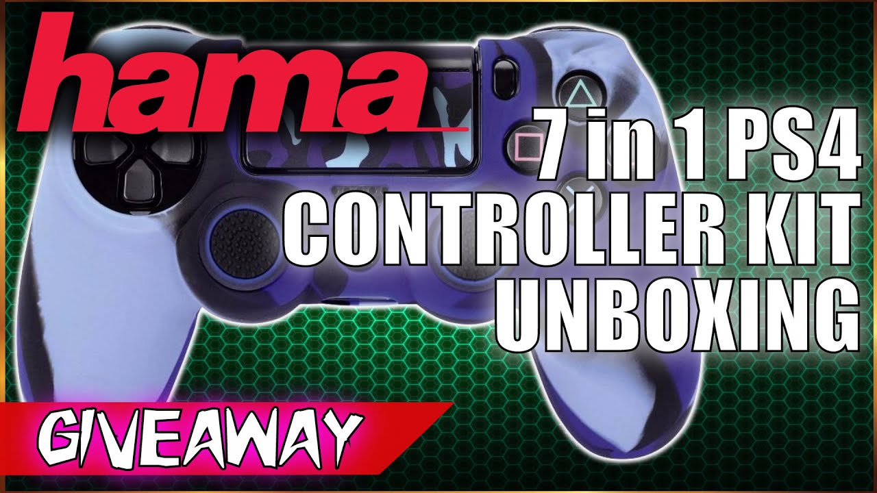 Hama 7 in 1 PS4 Controller Kit Unboxing - Giveaway - YouTube