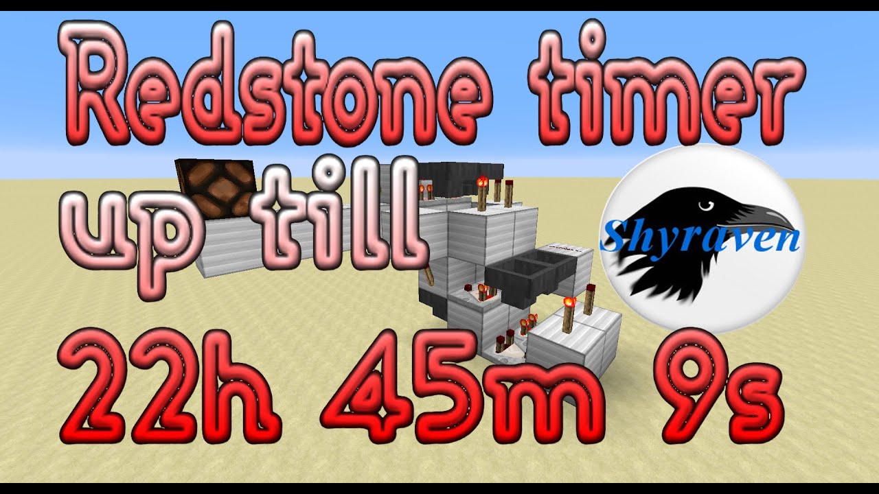 [Tutorial] Redstone Timer up to 22h 45m 9s - YouTube