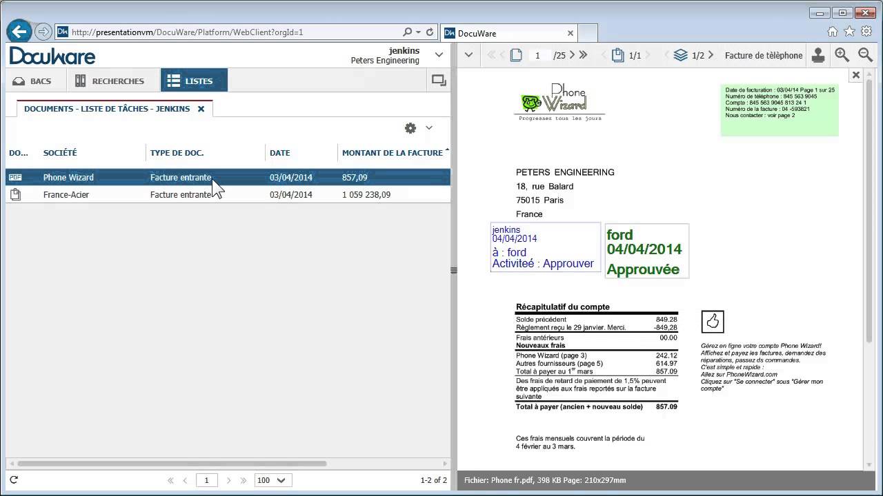 DocuWare Tutorial: Validez vos factures grâce aux timbres numériques ...