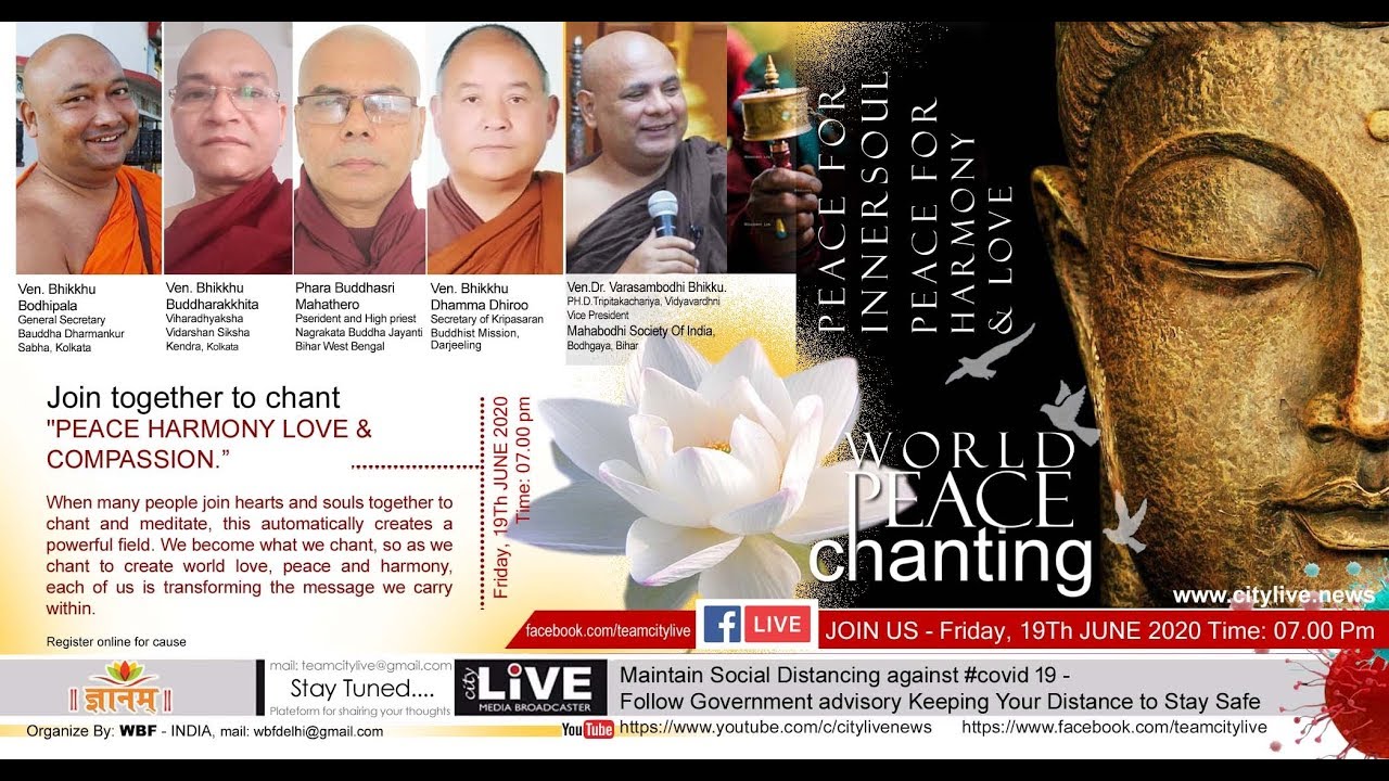 #CITYLIVE - WORLD PEACE CHANTING -Chant for "PEACE HARMONY LOVE ...