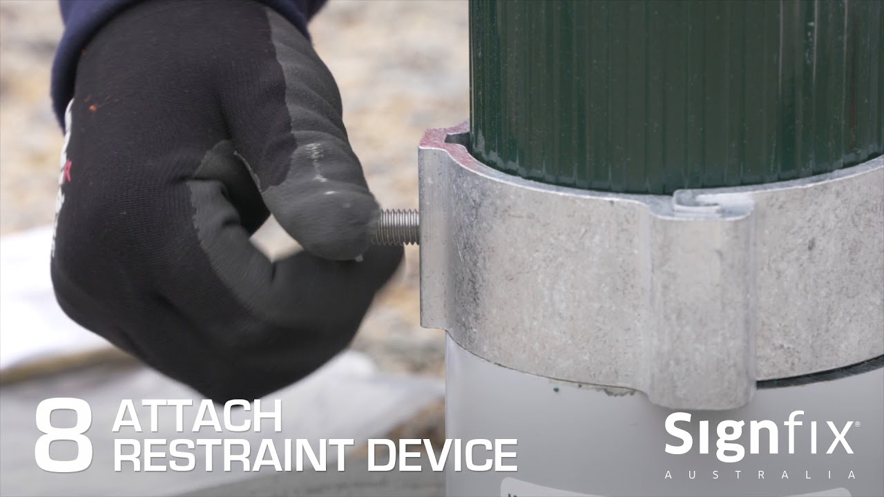 Signfix Aluminium Frangible Pole Installation Instructions - YouTube