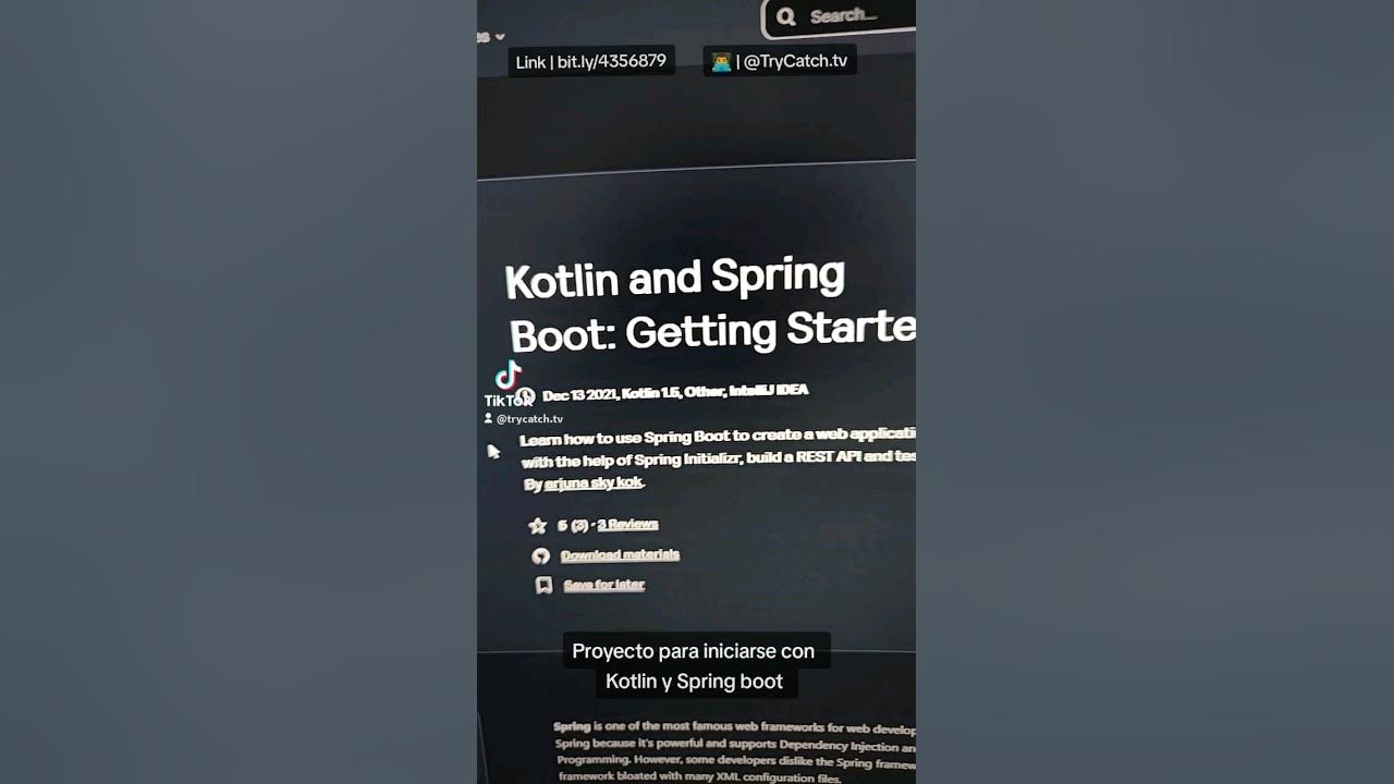 Proyecto para iniciarse con Kotlin y Spring boot - YouTube