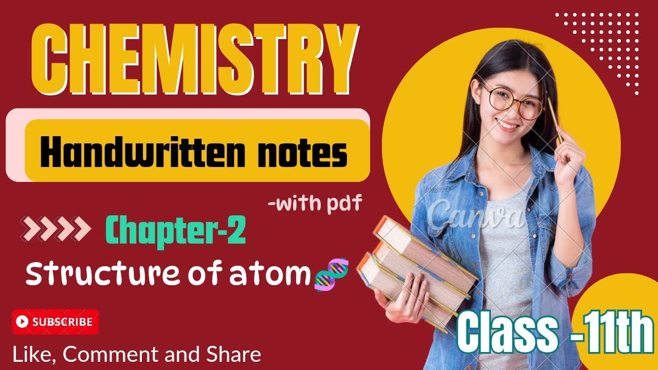 Structure of atom |handwritten notes| class11 chemistry ...