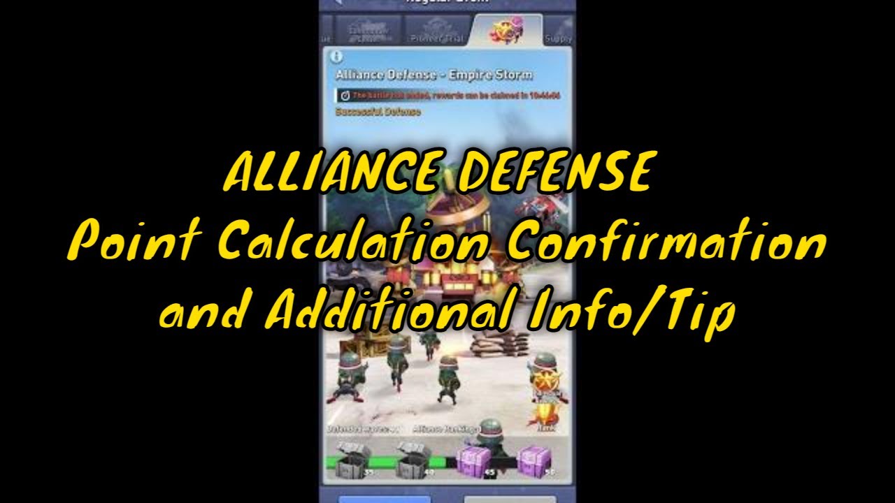 Top War - Alliance Defense Point Calculation Formula Confirmation ...
