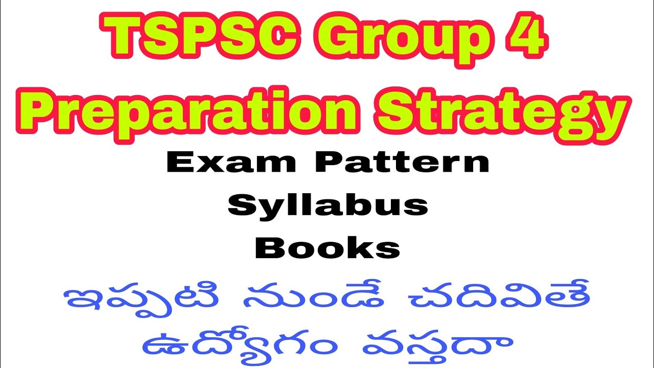 TSPSC Group 4 Preparation Startegy - YouTube