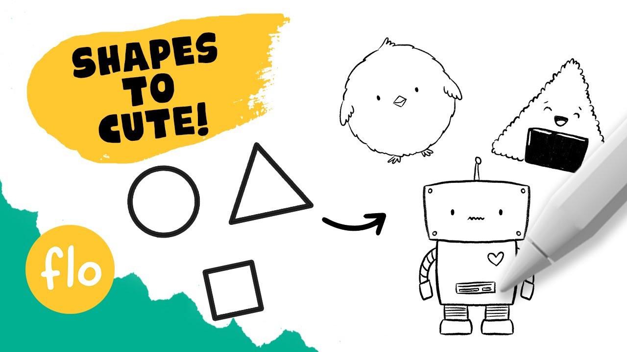 Turn Simple Shapes into Cute Drawings in Procreate | Easy Doodle ...