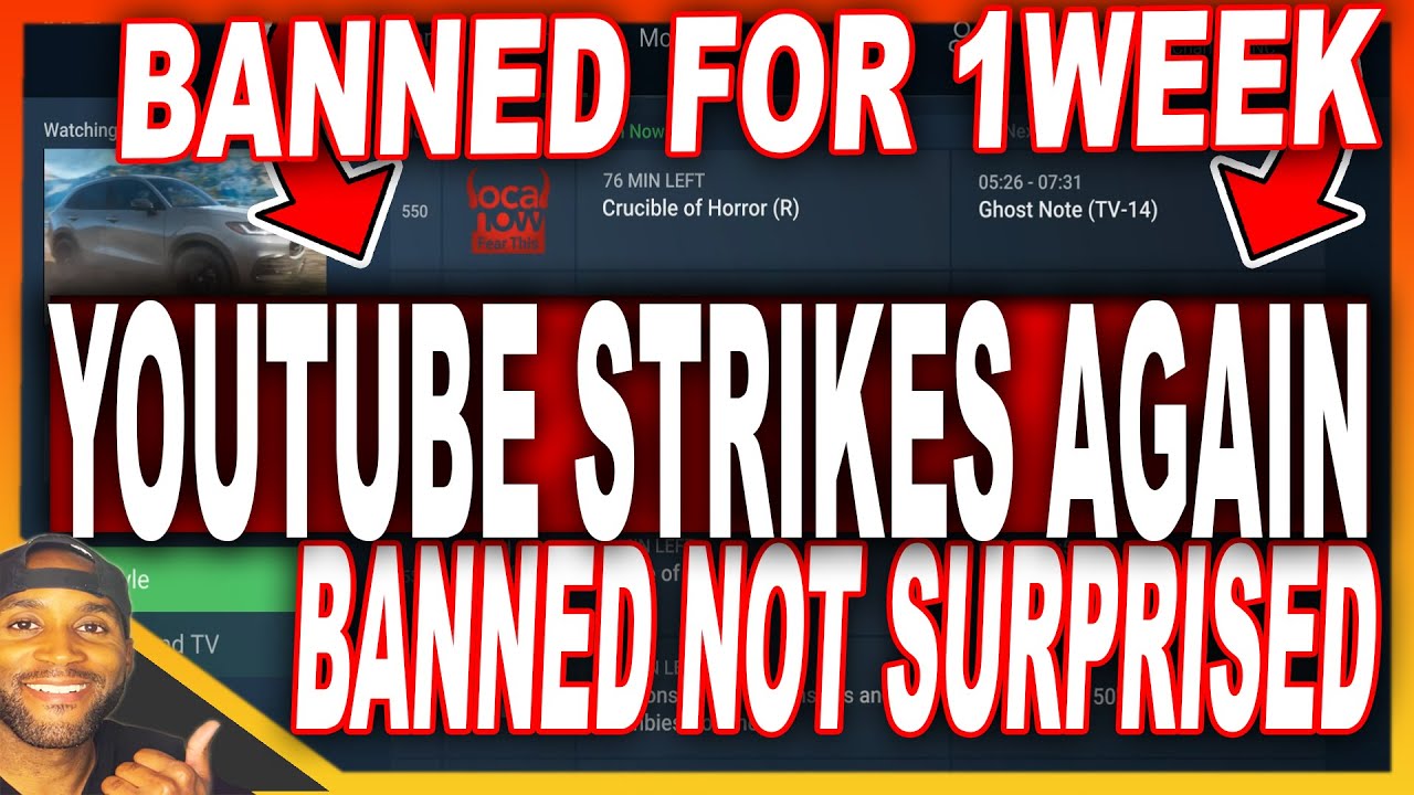 Youtube Strikes Again Banned for 1 week - YouTube