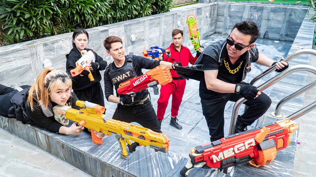LTT Nerf War : Squas SEAL X Warriors Nerf Guns Fight Elite Army Dr Lee ...