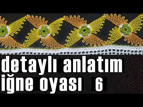 İğne Oyası Mutfak Havlu Kenarı - Örnek 6 - DETAYLI ANLATIM