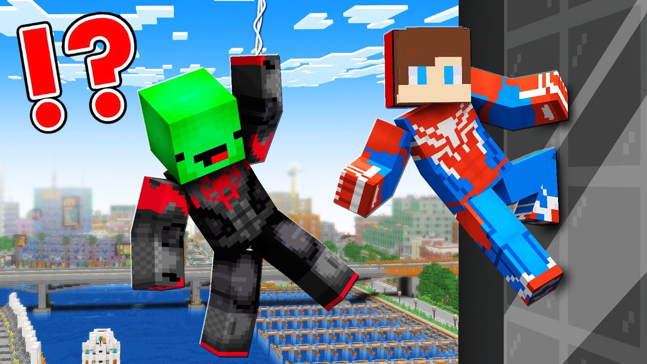 Mikey and JJ BECOME SPIDER-MAN Miles Morales and Peter Parker in Minecraft! - Maizen - YouTube