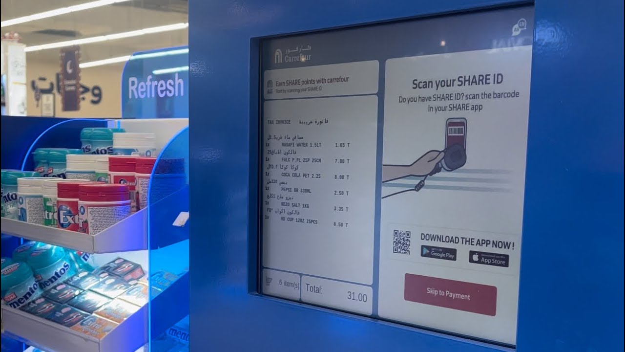 Carrefour Self checkout #helping appa - YouTube