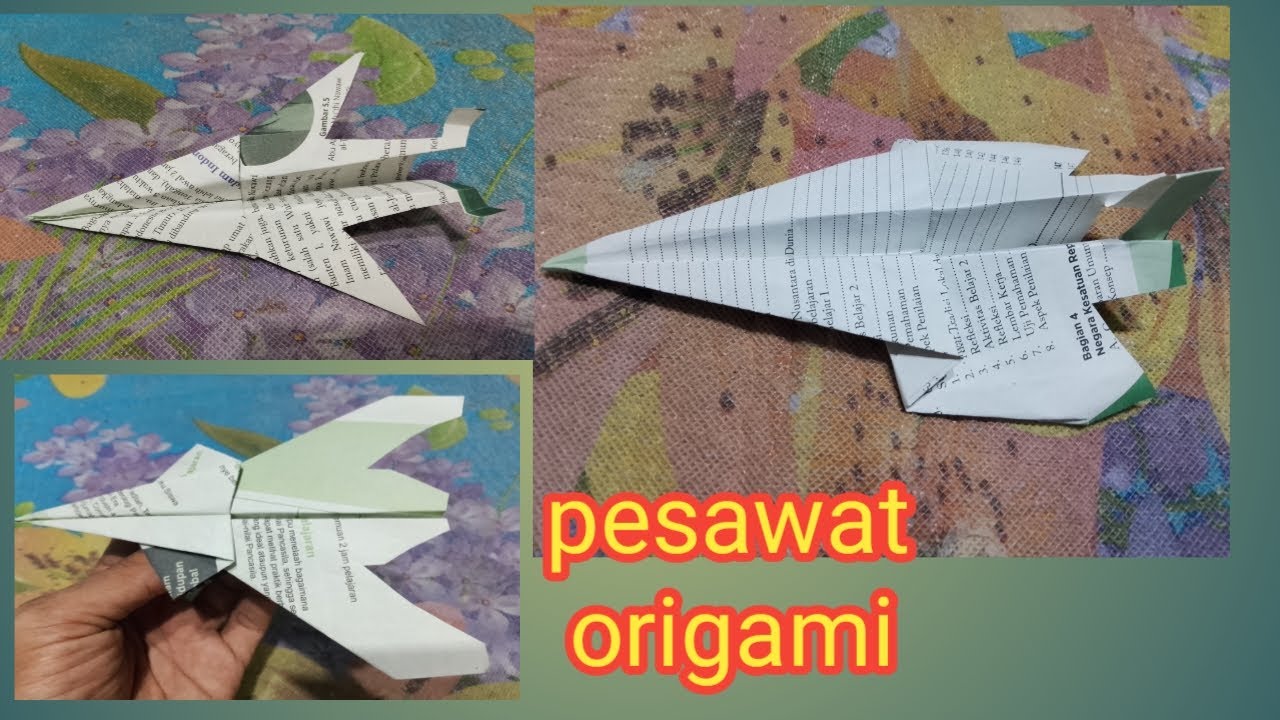 Make an origami plane | buat pesawat origami - YouTube