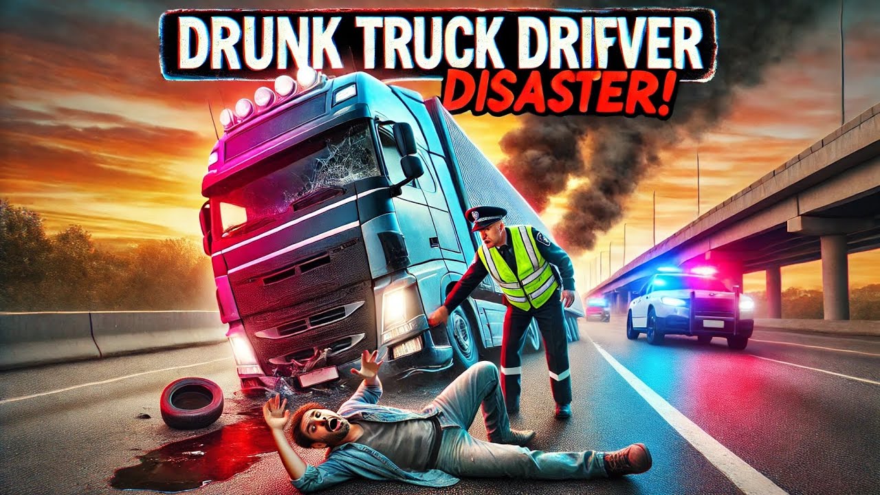 Drunk Truck Driver Rolls Semi on Highway | - YouTube