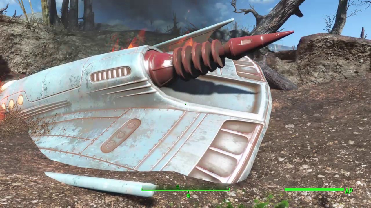 Fallout 4 UFO crash site - YouTube