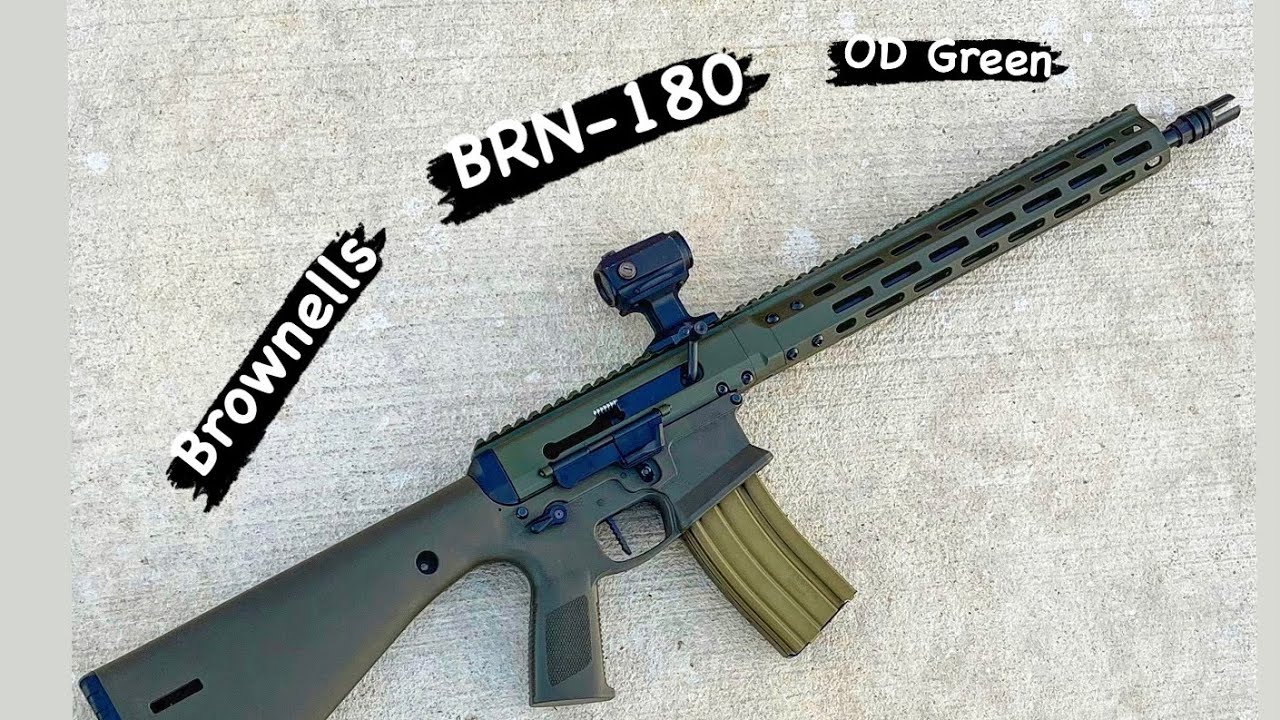 Brownells BRN-180 OD Green! First Shots. - YouTube