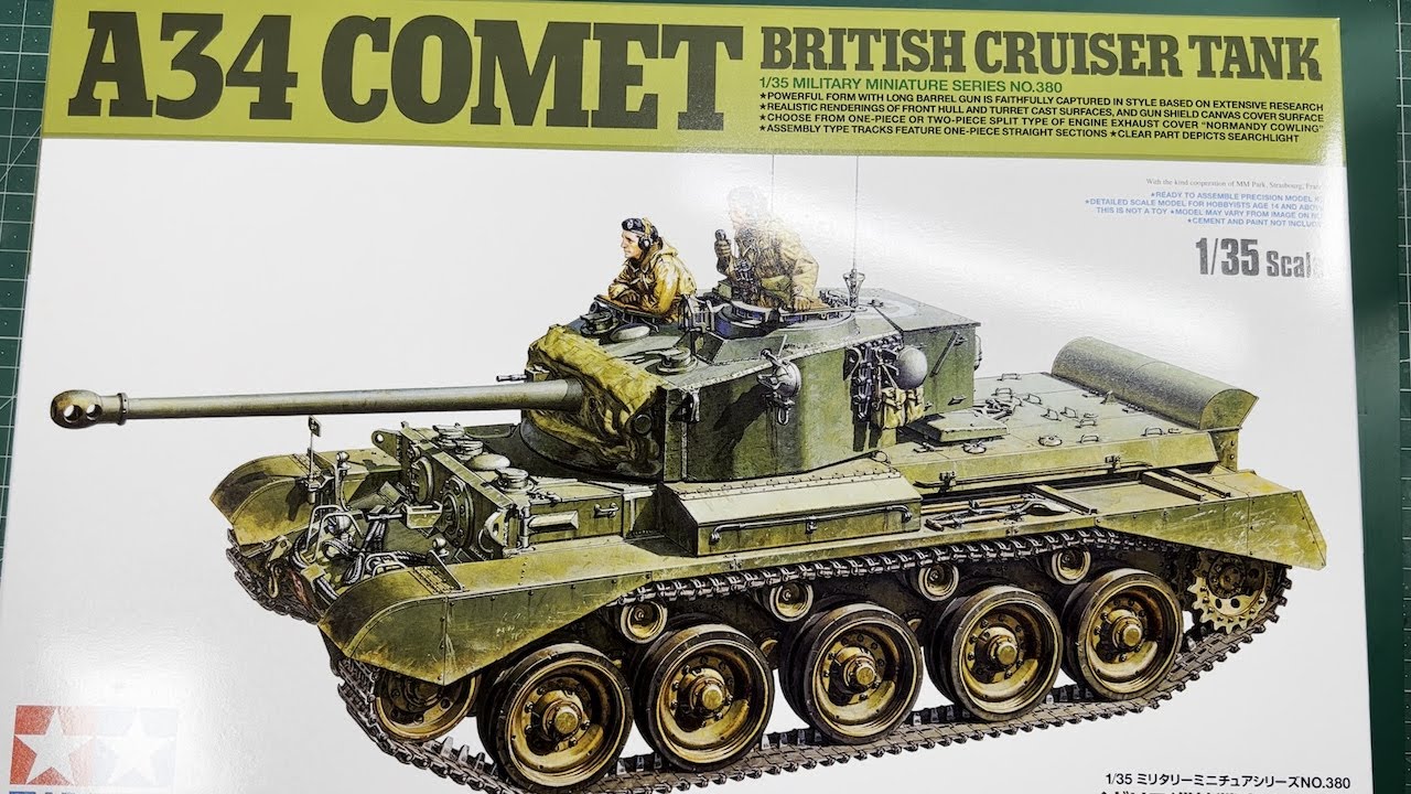 Tamiya 1:35 A34 Comet British Cruiser Tank In-Box Review - YouTube