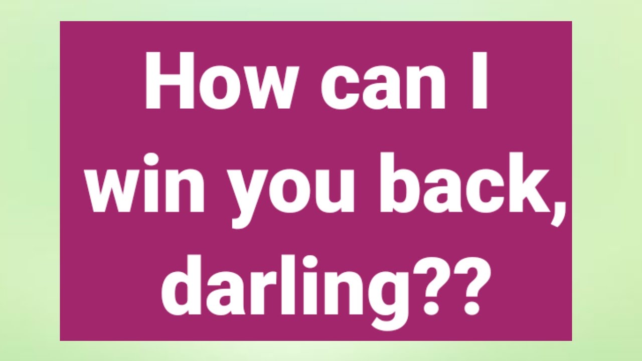 DMTODFLOVERS: How can I win you back, darling - YouTube