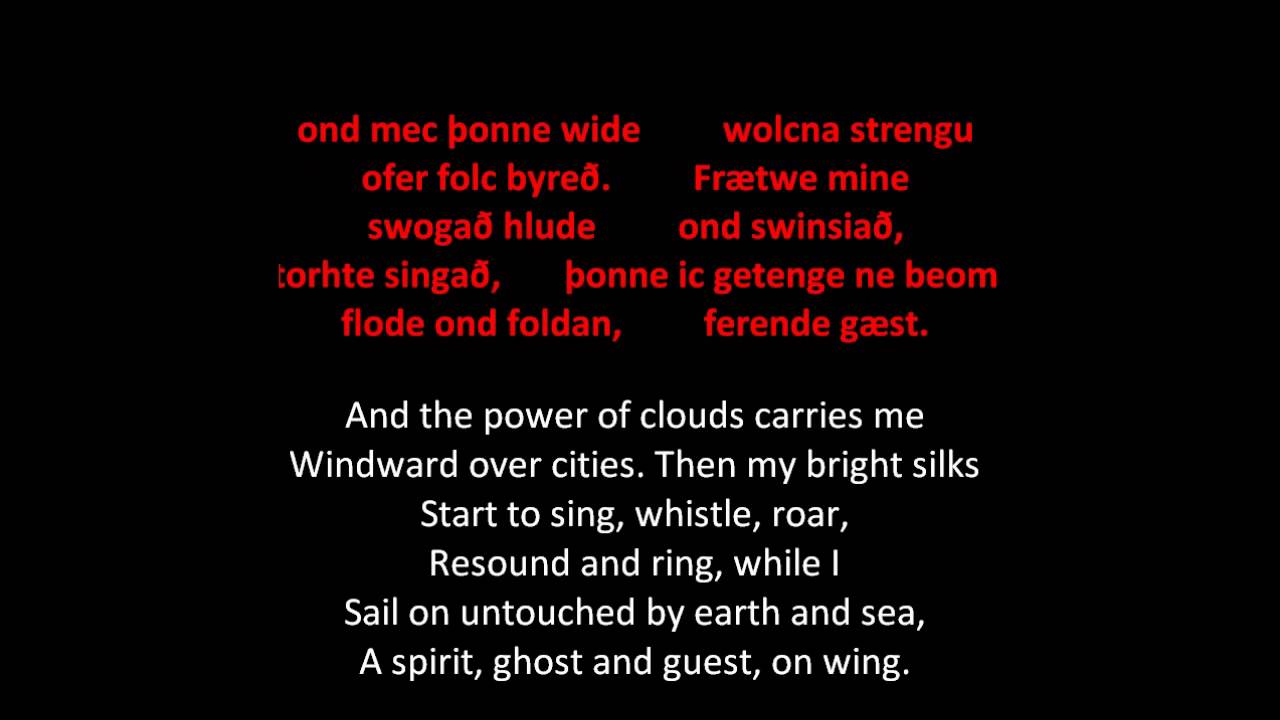 Exeter Book Riddle 7 (in Old English) Anglo-Saxon - YouTube