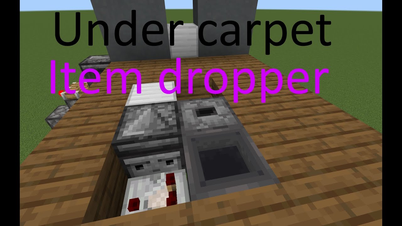 Minecraft Tutorial super secret undercarpet item dropper on bedrock ...